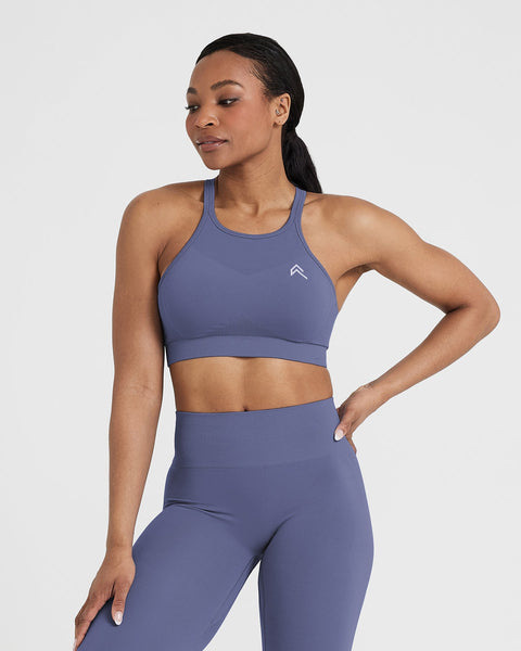 Seamless High Neck Bralette - Colour Slate Blue | Oner Active EU