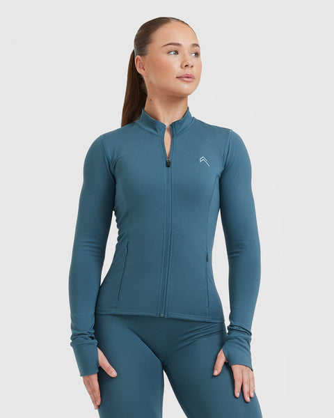 Blue Cropped Jacket Women's - Lake Blue | Oner Active EU